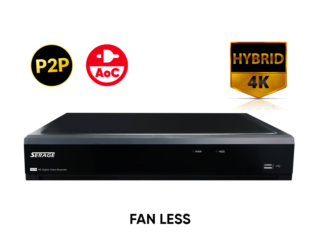 Serage SR5004D – 4CH Hybrid HD DVR (Fanless) | GTEC